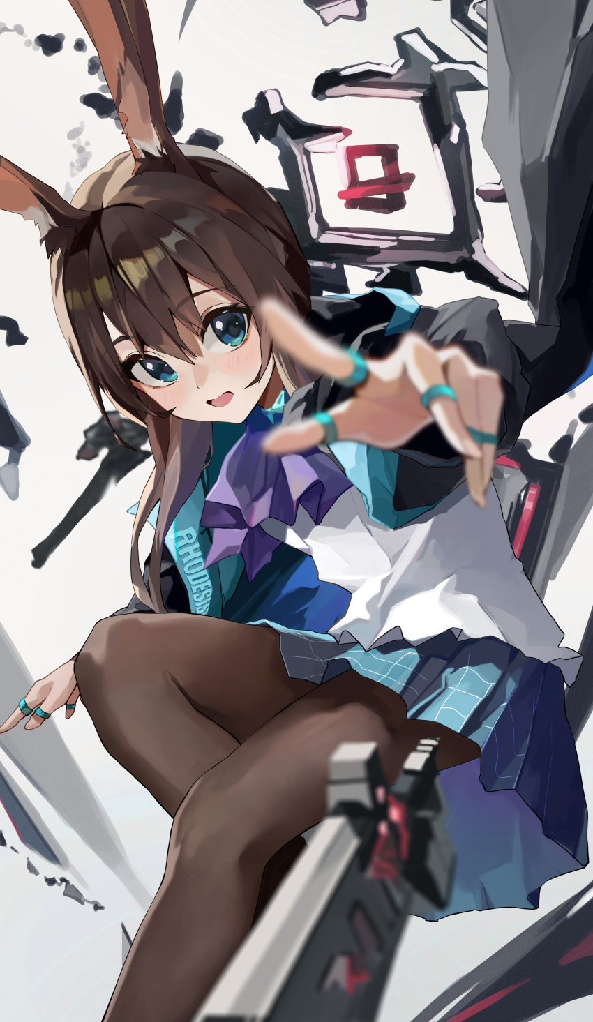 Safebooru - 1569847238 1girl absurdres amiya (arknights) animal ear fluff animal ears arknights ...