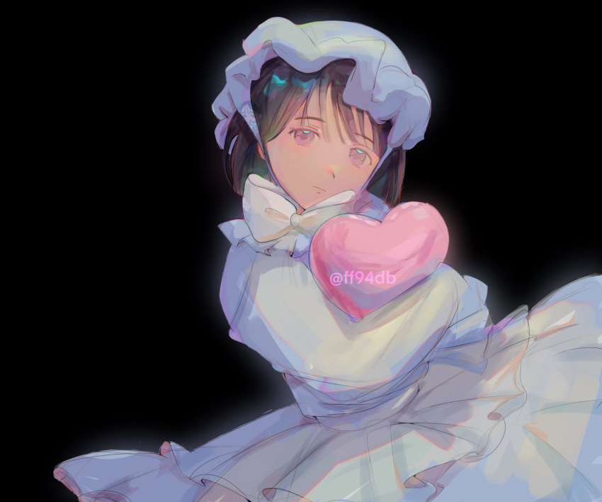 Safebooru - 1girl alien stage black background black hair bow closed ...