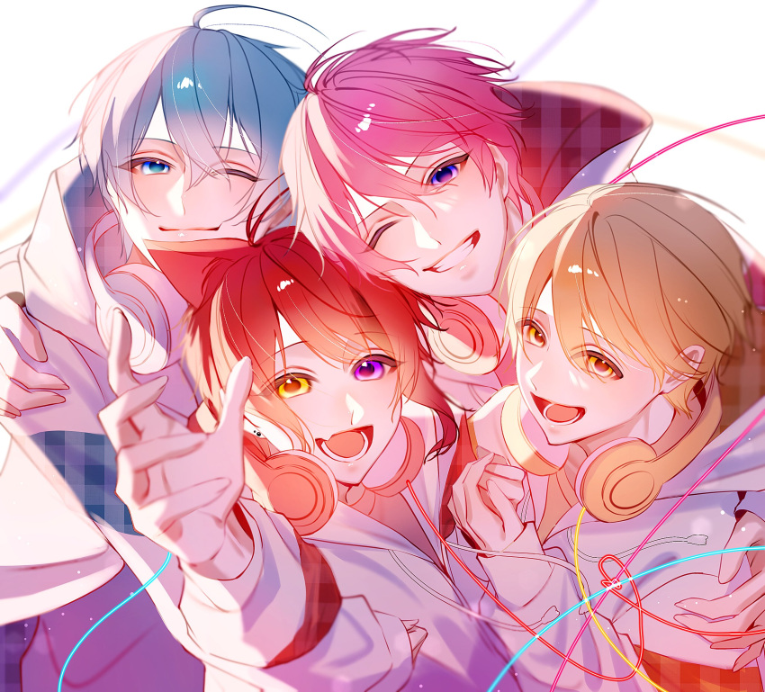 Safebooru - 4boys ahoge animal ears bimigohan16 blonde hair blue eyes ...