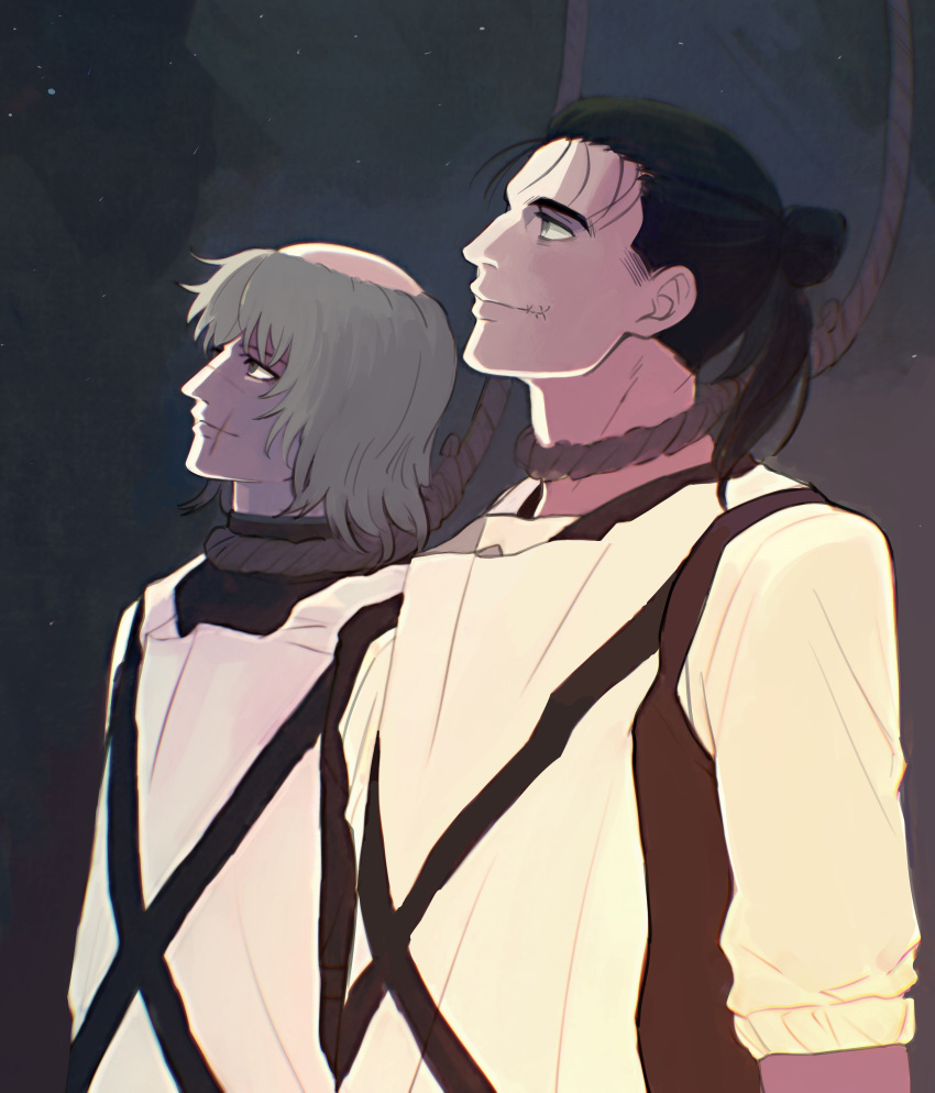 Safebooru - 2boys absurdres badeni black hair blonde hair chi.: chikyuu ...