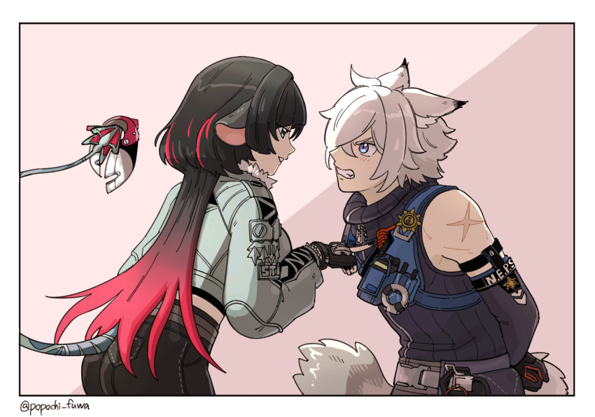 Safebooru - 1boy 1girl animal ears black nails cat boy cat ears cat ...
