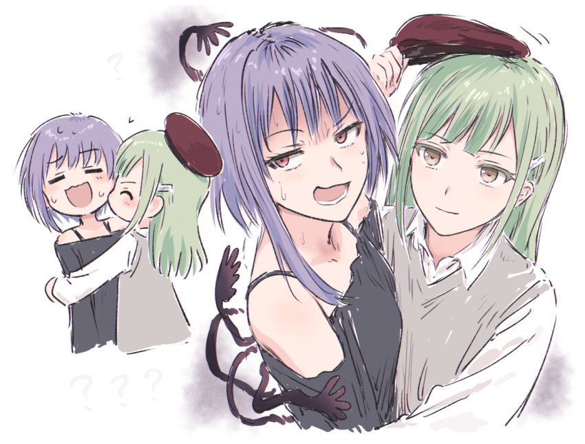 Safebooru - 2girls = = bang dream! bang dream! it's mygo!!!!! beret blush bullfalk closed eyes ...