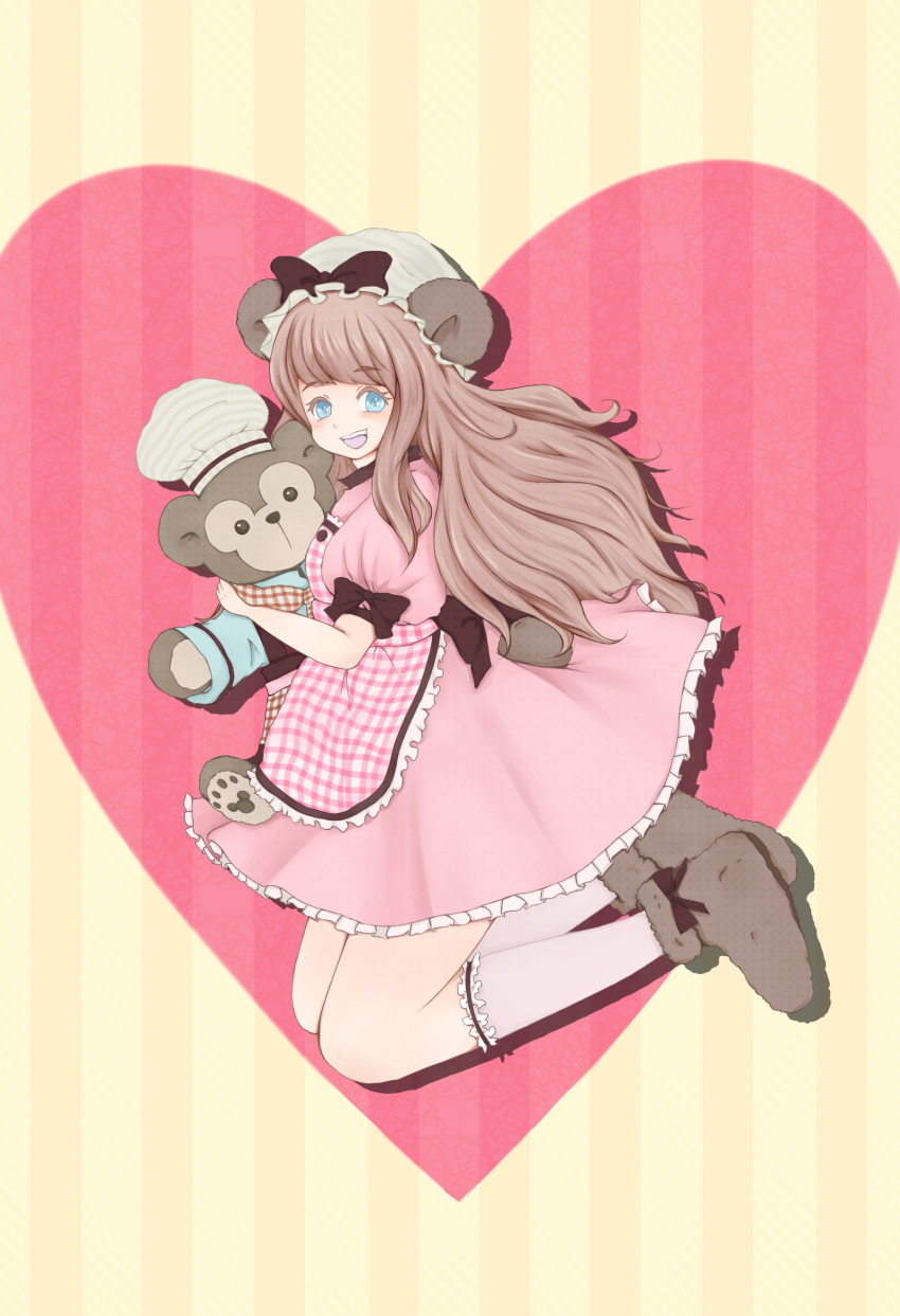Safebooru - 1boy 1girl 2013 animal ears animification bear ears bear girl bow dress duffy and ...