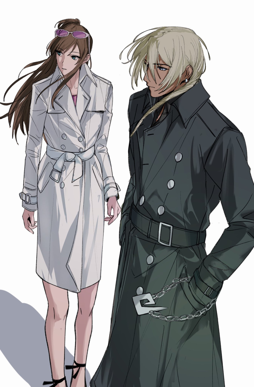 Safebooru - 1boy 1girl ace attorney alternate costume amikoiiko ankle ribbon apollo justice: ace ...