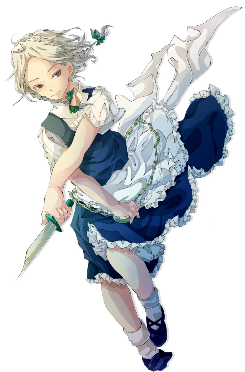 Safebooru - 1girl artist request braid highres izayoi sakuya knife ...