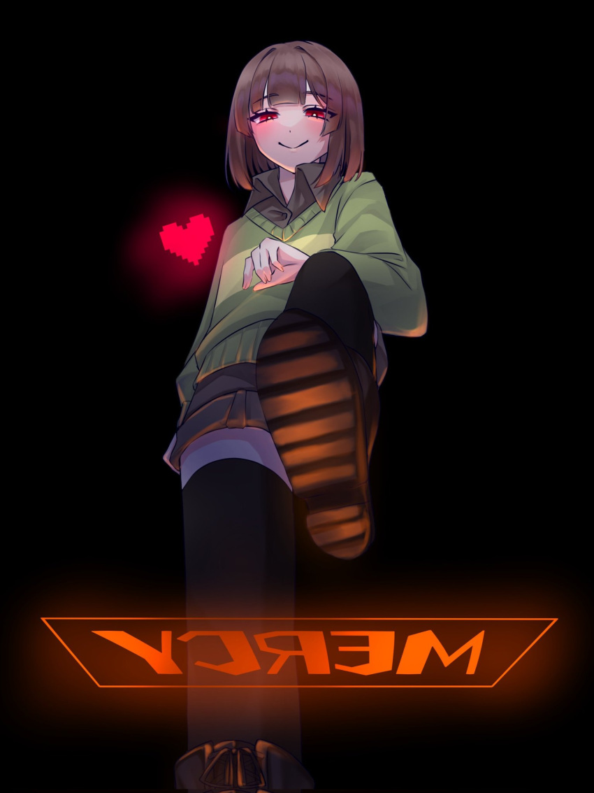 Safebooru - 1other androgynous black thighhighs bob cut brown hair ...