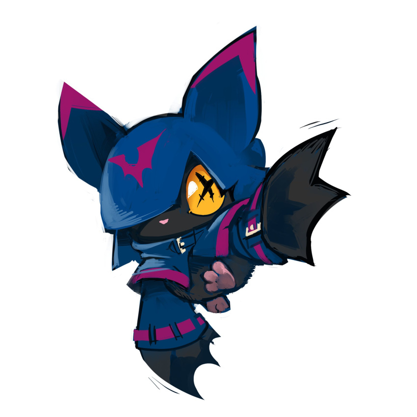 Safebooru - bat (animal) blue hoodie chiropmon digimon digimon ...