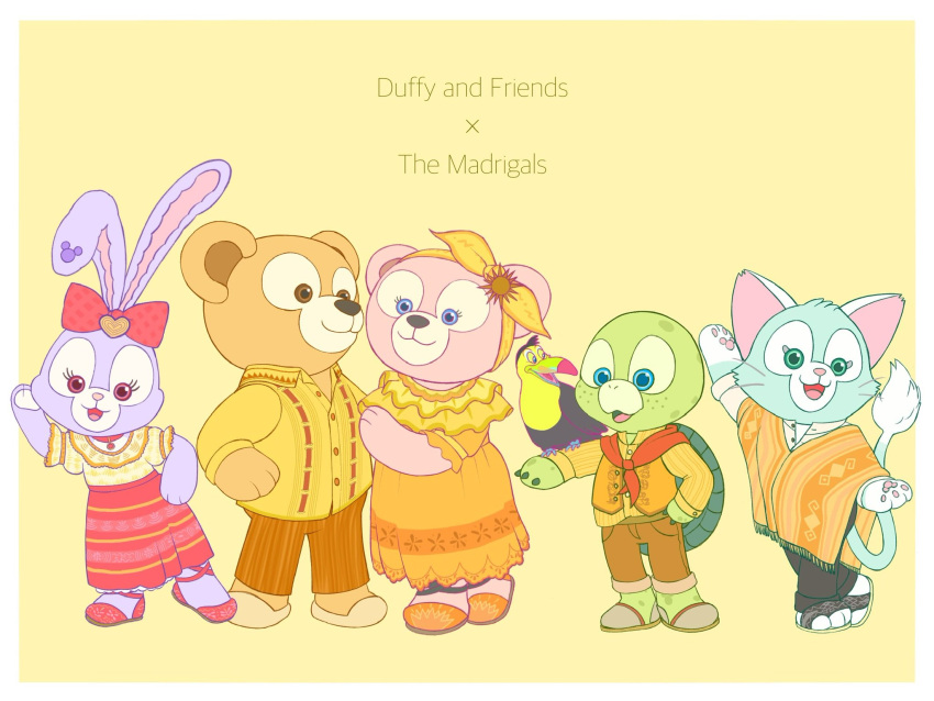 Safebooru - 2girls 3boys animal ears cosplay duffy and friends duffy ...