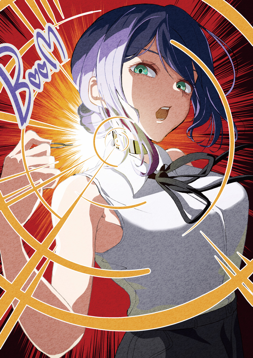Safebooru - 1girl absurdres black choker black ribbon chainsaw man ...