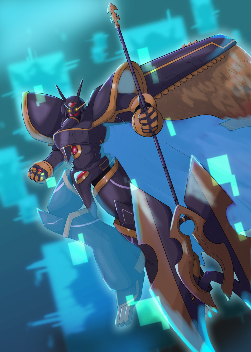Safebooru - absurdres alphamon alphamon ouryuuken armor black armor ...