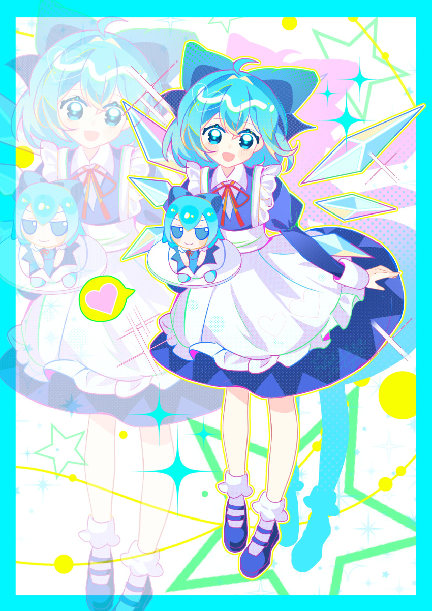 Safebooru - 1girl absurdres apron blue bow blue dress blue eyes blue ...