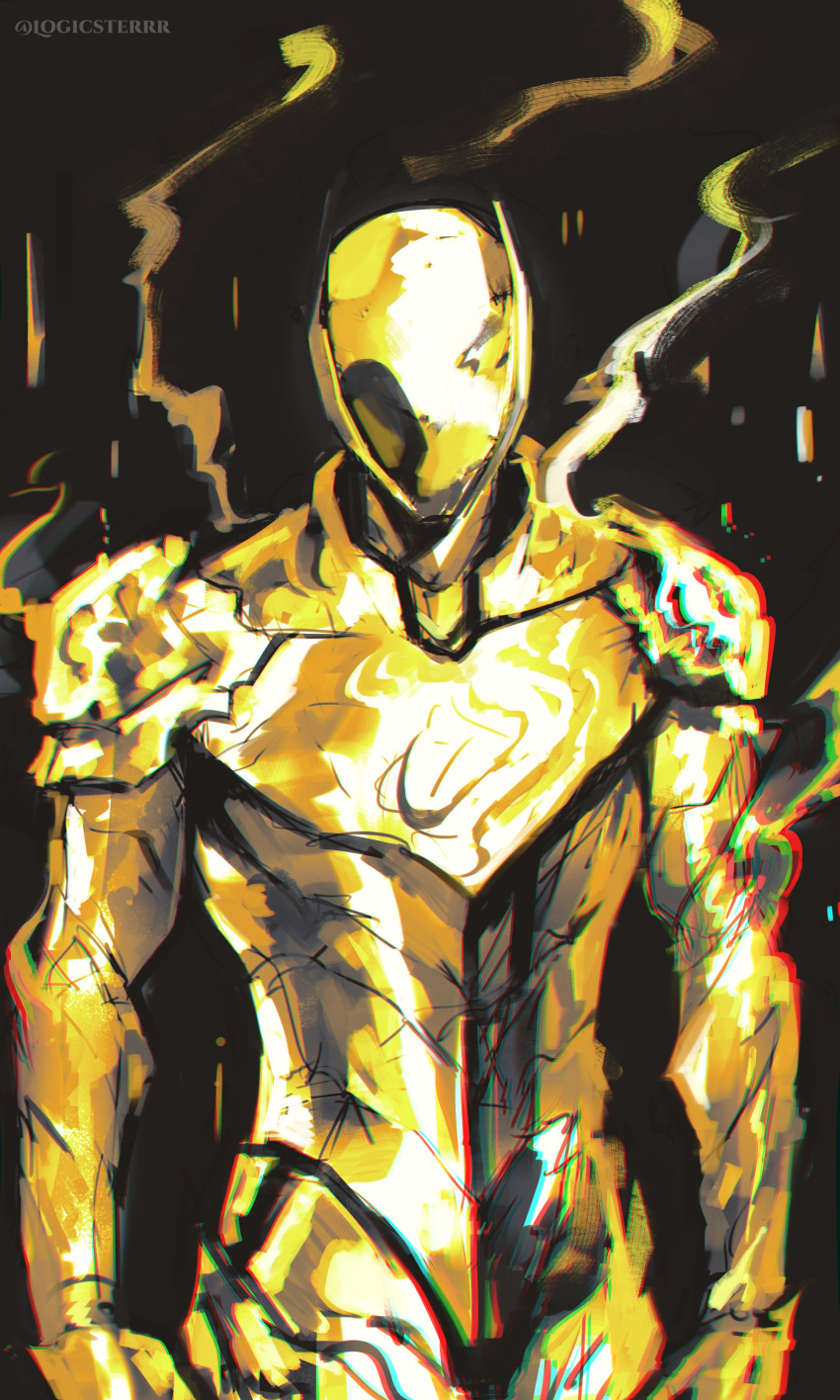 Safebooru - 1other absurdres armor burning chromatic aberration cowboy ...