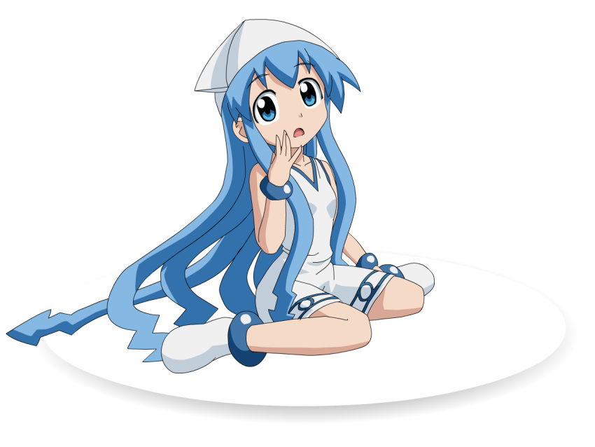 Safebooru - blue eyes blue hair dress hat ikamusume imaichi moenai ko ...