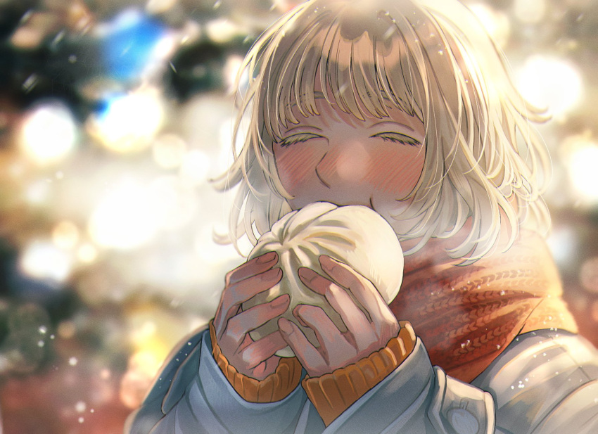 Safebooru - 1girl alt text alternate costume blonde hair blurry blush ...