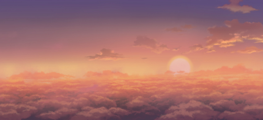Safebooru - above clouds clouds game cg gradient sky no humans non-web ...