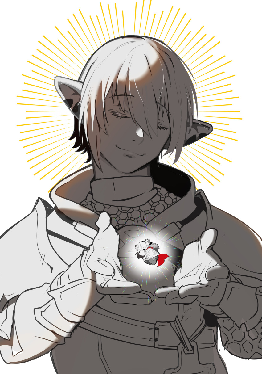 Safebooru - 1other absurdres animal ears armor character request check ...