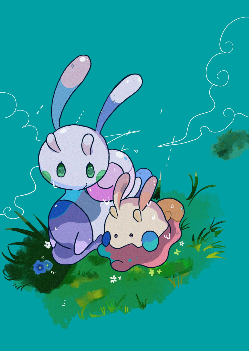 Safebooru - alternate color animal focus goomy grass green eyes highres ...