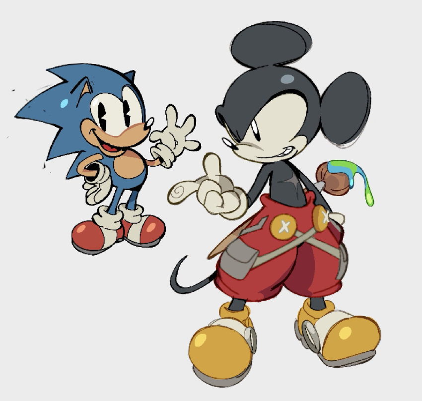 Safebooru - 2boys full body highres looking at viewer male focus mickey ...