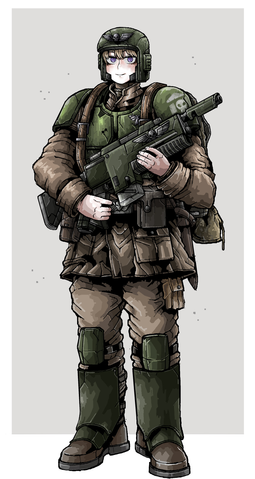 Safebooru - 1girl absurdres aquila (symbol) armor astra militarum belt ...