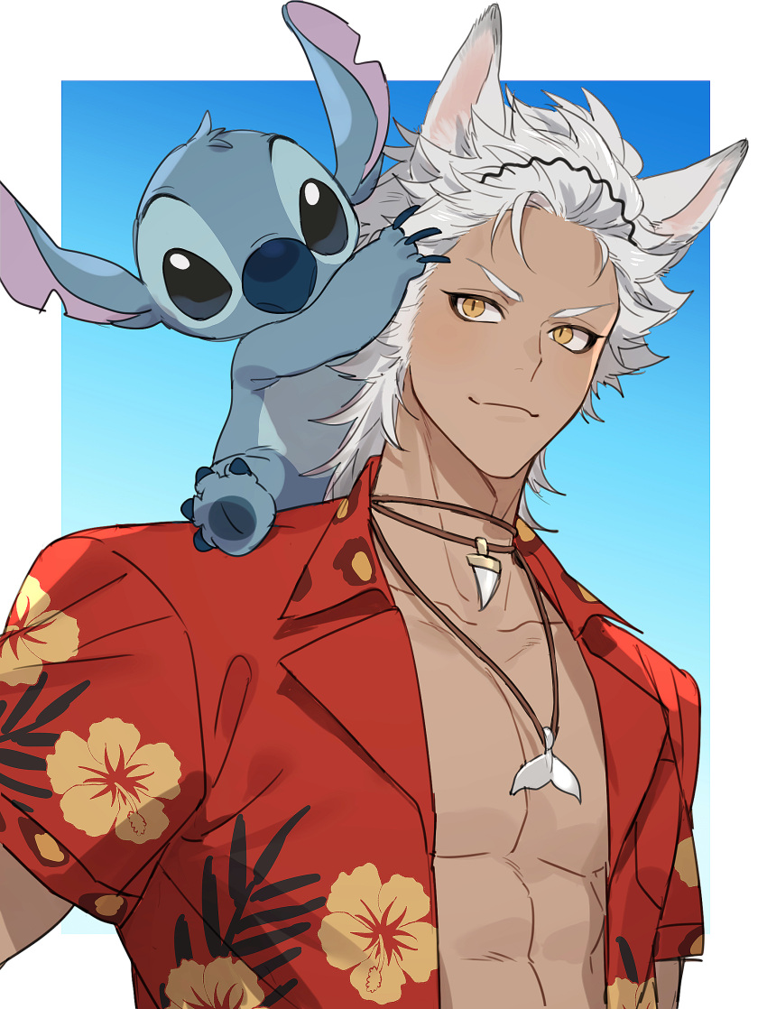 Safebooru - 2boys abs absurdres bare pectorals claws commentary request ...