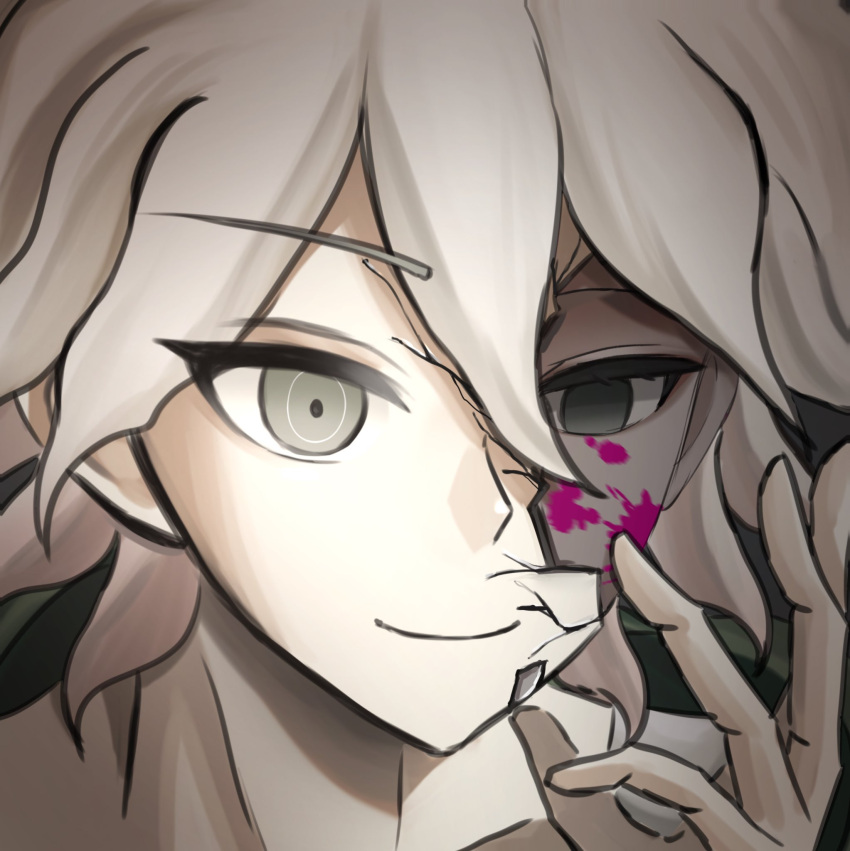 Safebooru - 1boy blood broken mask brown eyes cracked kawaii mask ...
