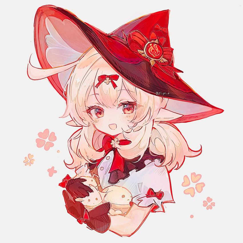 Safebooru - 1girl :d ahoge black gloves blonde hair blush bow bowtie ...