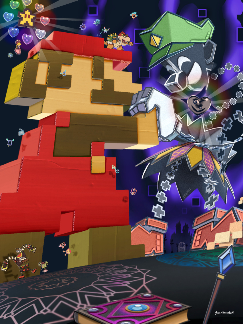 Safebooru - 2girls 4boys artist name aura barry (paper mario) battle ...