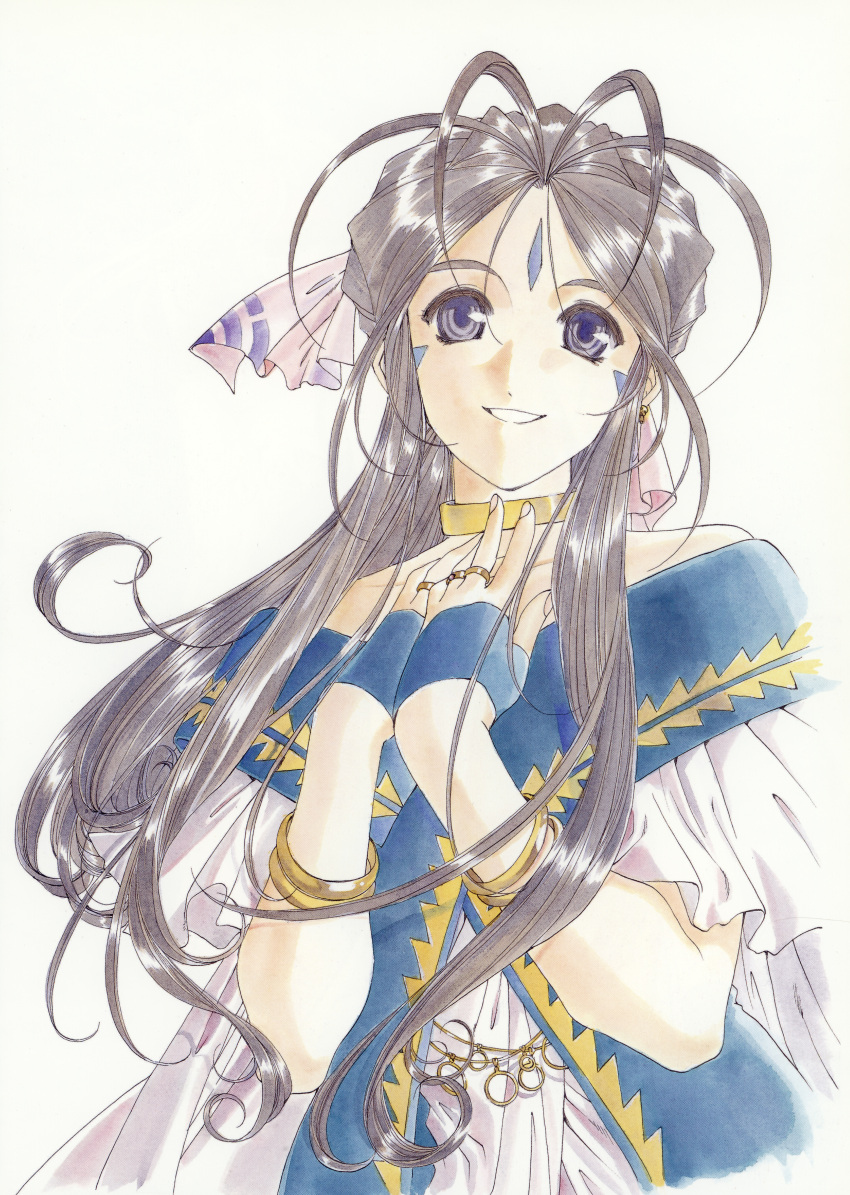Safebooru - 1girl aa megami-sama absurdres antenna hair belldandy blue ...