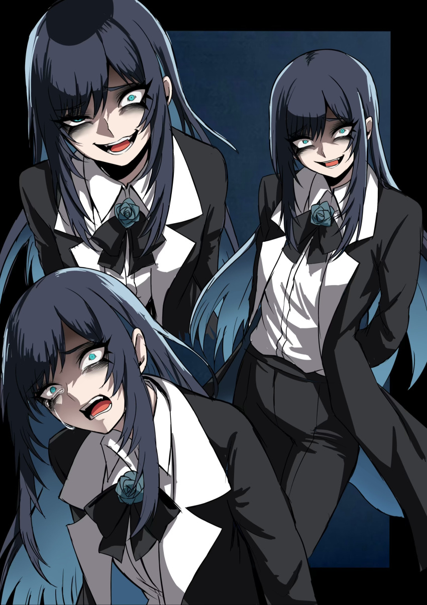 Safebooru - 1girl absurdres ado (utaite) black bow black bowtie black ...