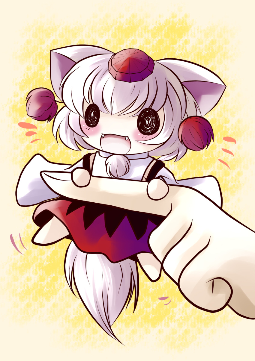 Safebooru - absurdres animal ears blush stickers chibi fangs fingers ...