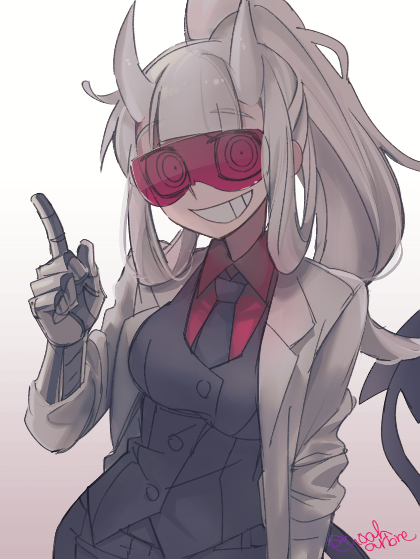 Safebooru - 1girl absurdres artist name breasts coat collared shirt ...