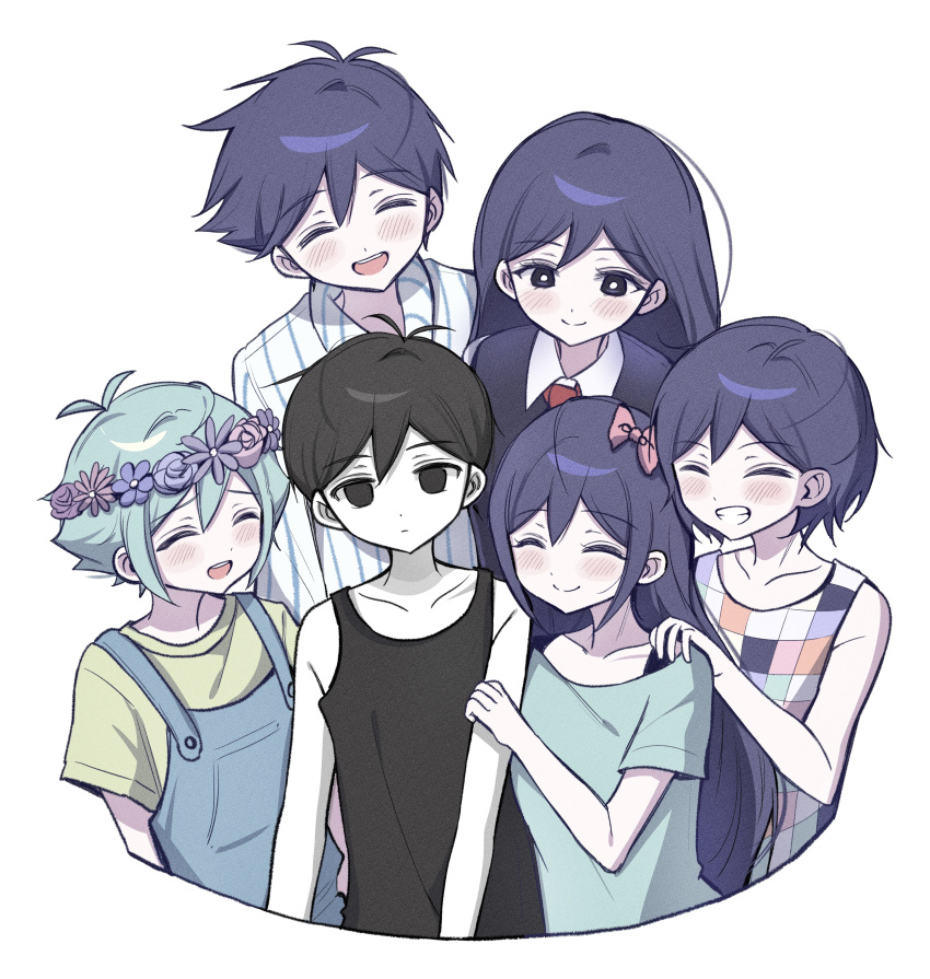 Safebooru - 2girls 4boys absurdres antenna hair aubrey (headspace ...