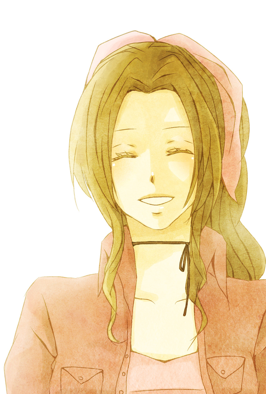 Safebooru - bolero brown hair choker closed eyes cropped jacket eyes closed final fantasy final ...