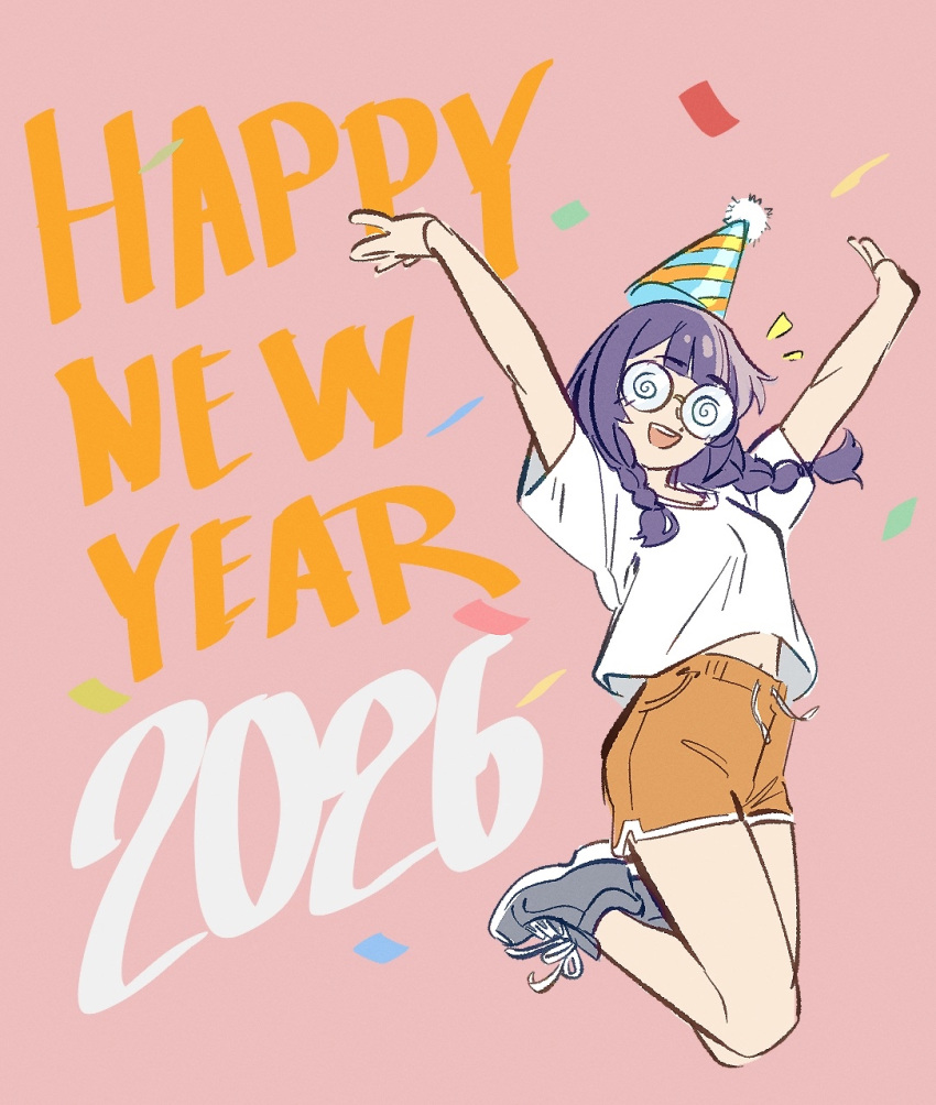 Safebooru - 1girl 2026 @ @ arms up blue hat blunt bangs braid braided ...