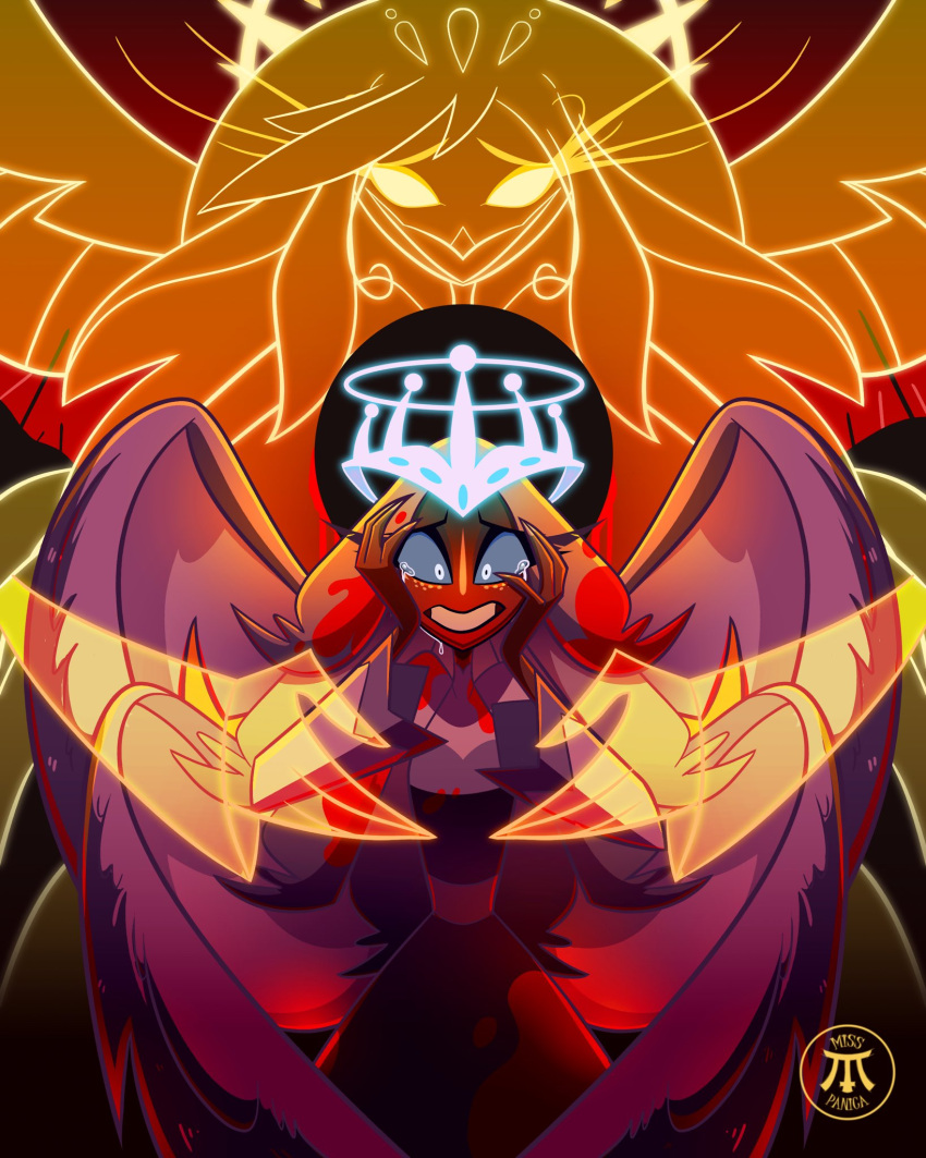 Safebooru - 2girls :d angel angel wings beak bird girl blonde hair ...