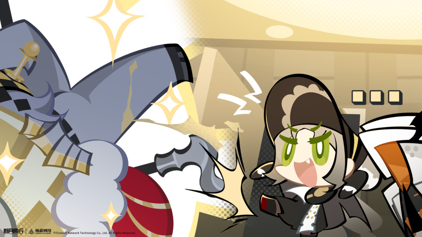 Safebooru - ... 1other :d absurdres black dress black hat chibi coat ...