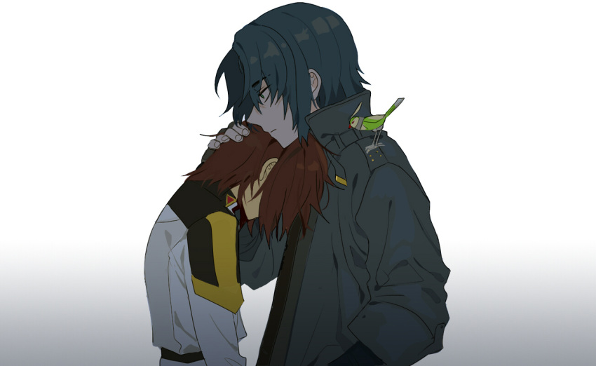 Safebooru - 2boys animal on shoulder athrun zala bird bird on shoulder ...