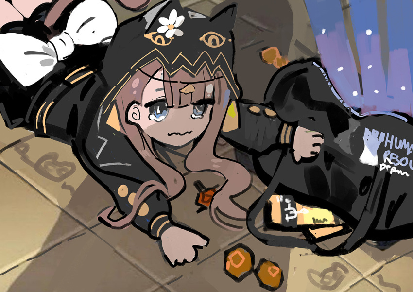 Safebooru - 1girl alchemaniac apu spills his tendies (meme) arknights ...