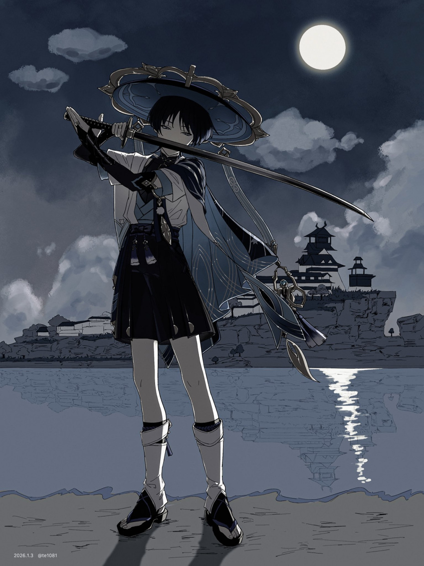 Safebooru - 1boy architecture armor belt black belt black bodysuit ...