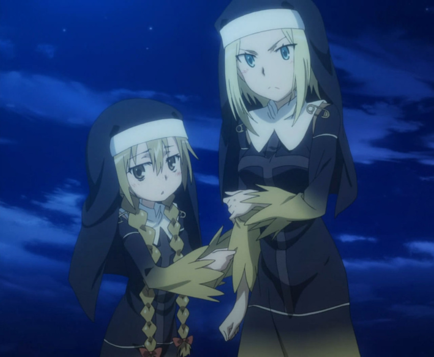 Safebooru - angelene arm grab blonde blonde hair blue eyes braid long ...