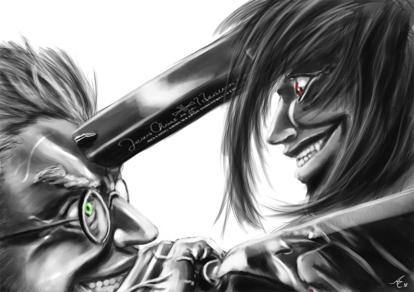 Safebooru - 2boys alexander anderson alucard alucard (hellsing) black ...