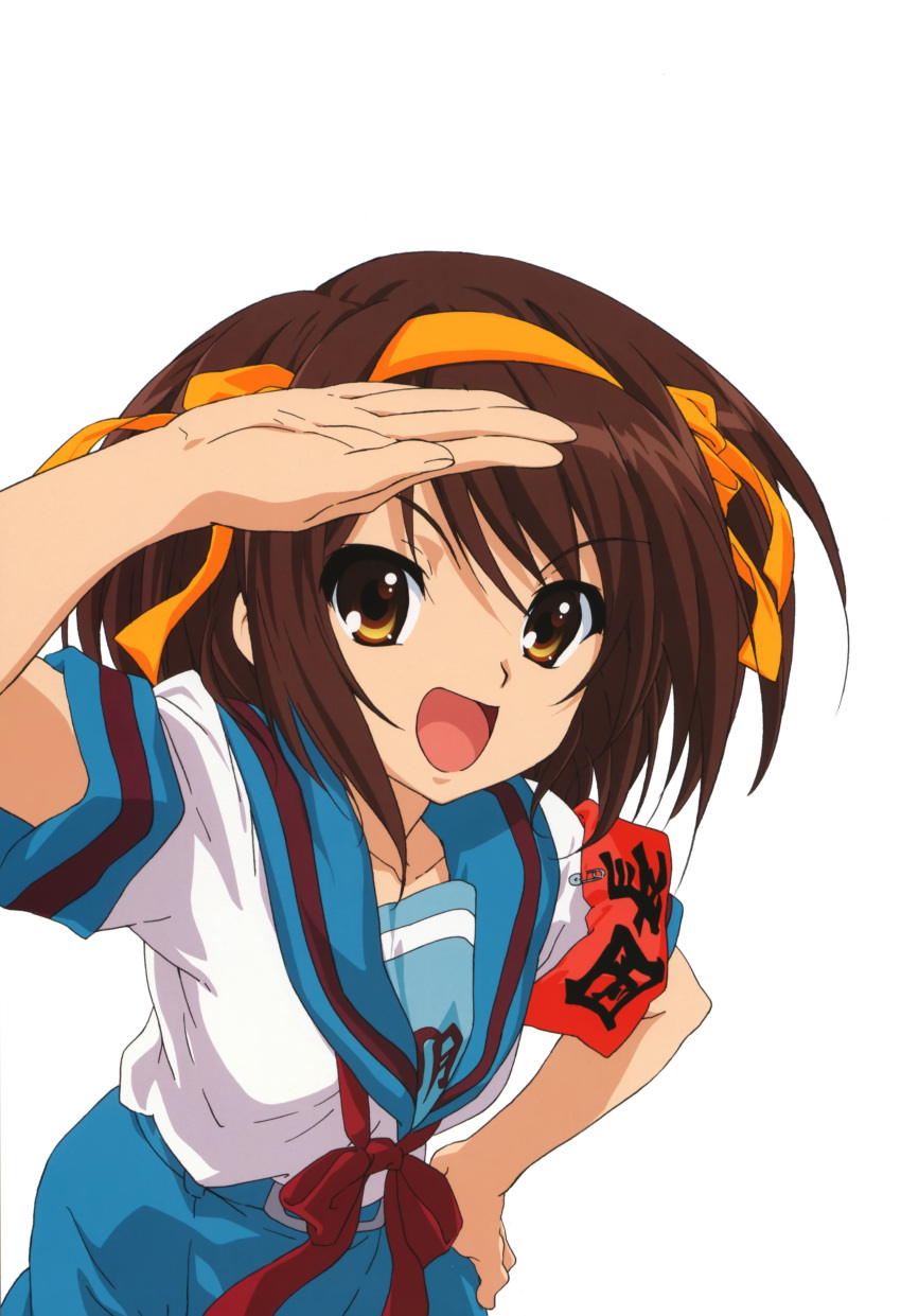 Safebooru - brown eyes hair ribbon hairband highres nishiya futoshi ...