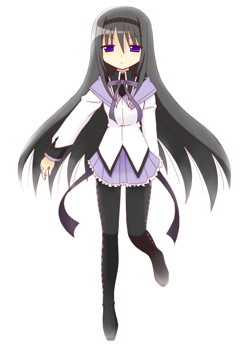 Safebooru - akemi homura black hair hairband highres hinata mirun long hair magical girl mahou ...