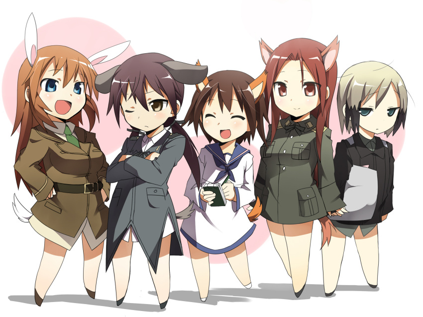 Safebooru - bunny ears charlotte e yeager chibi dog ears erica hartmann ...