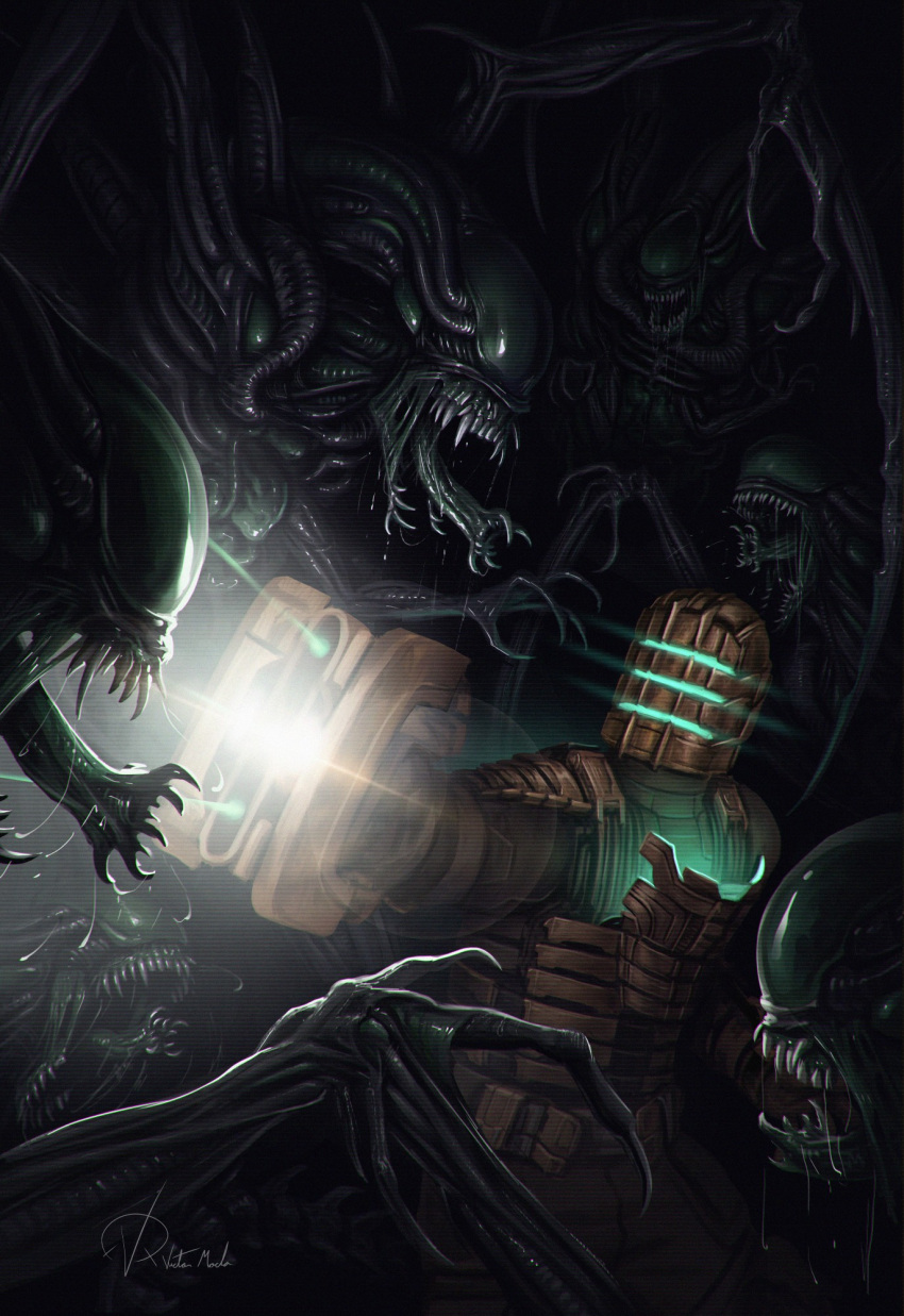 Safebooru - 1boy alien alien (series) assault visor crossover dead ...