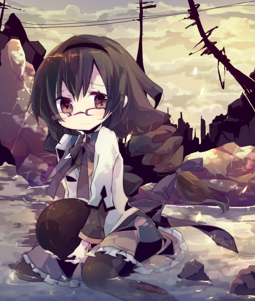 Safebooru - akemi homura ana (rznuscrf) black hair bomb braid feet in ...