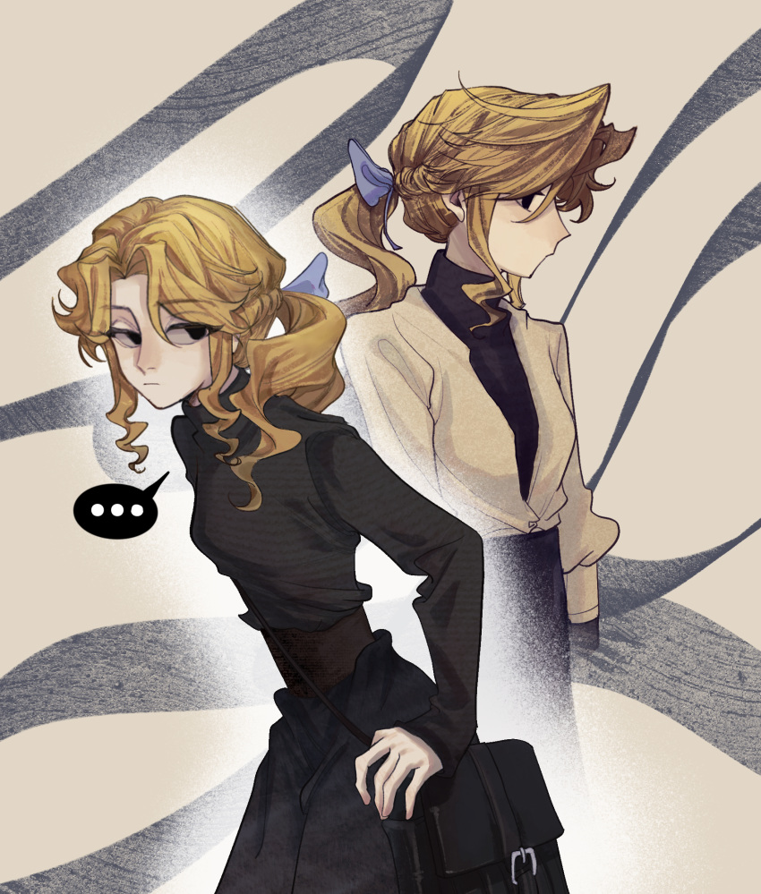 Safebooru - ... 1girl abstract background alice deross bag beijingban18388 black bag black eyes ...