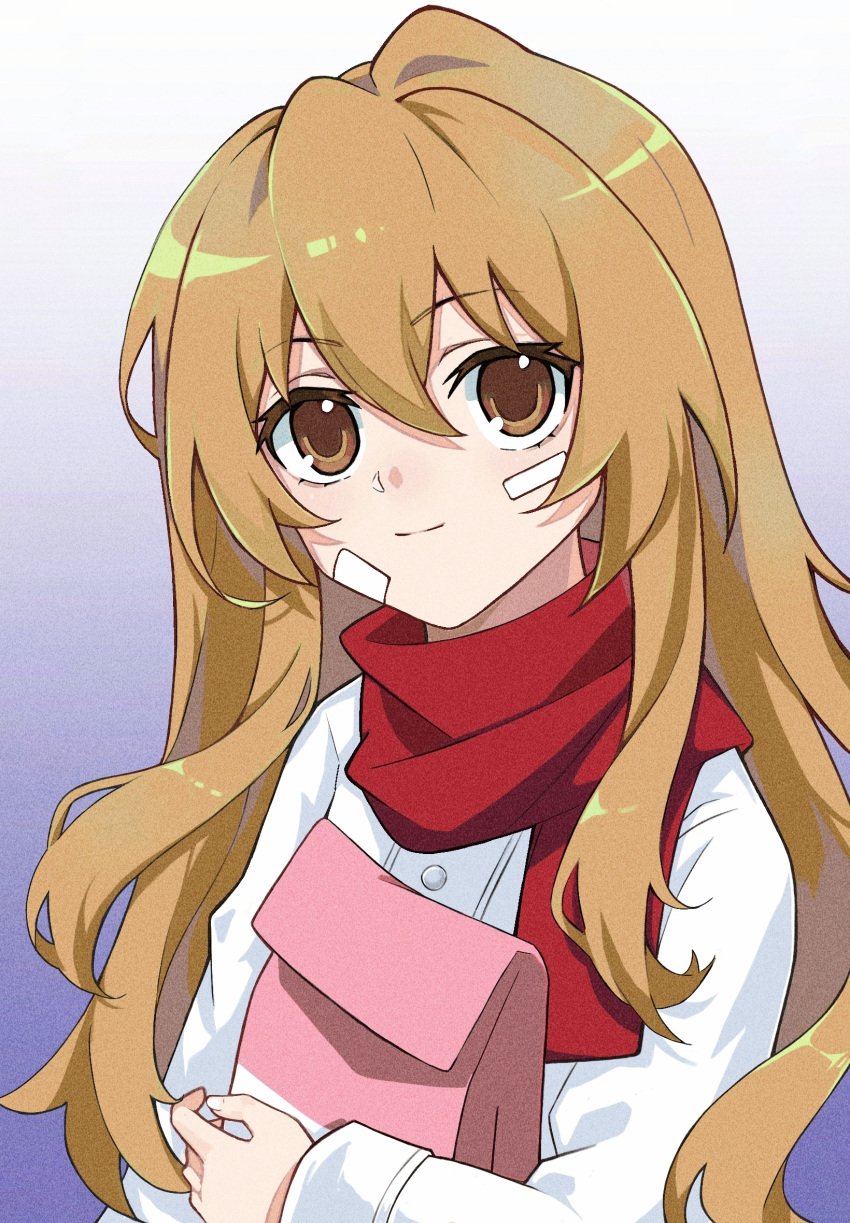 Safebooru - 1girl aisaka taiga bag bandaid bandaid on face brown eyes ...
