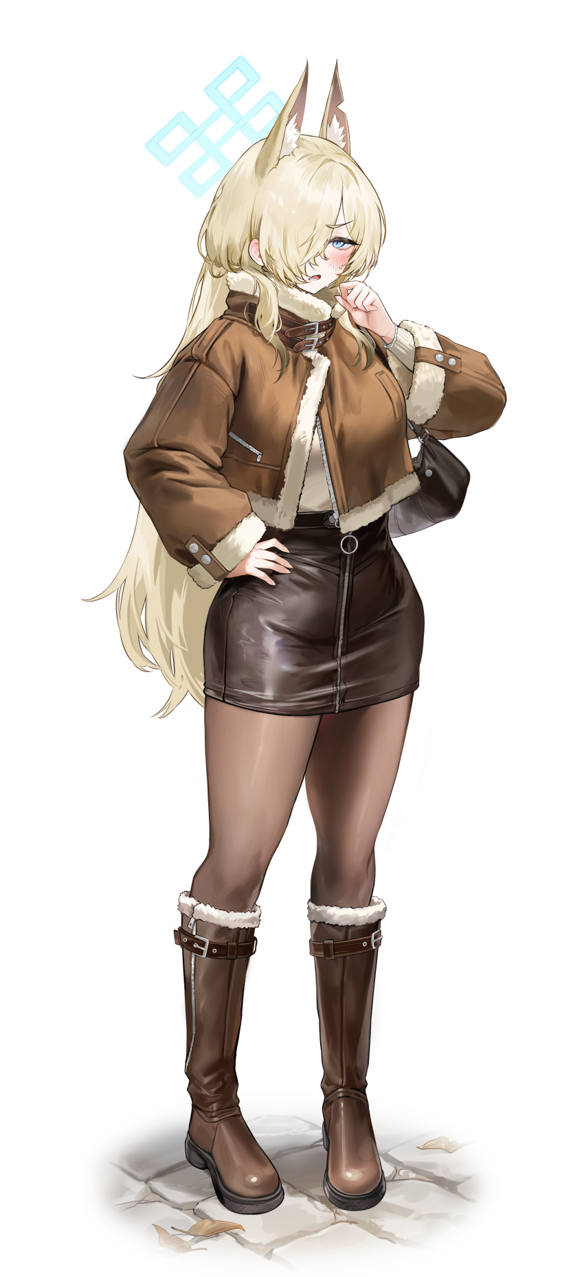 Safebooru - 1girl absurdres alternate costume animal ear fluff animal ears black pantyhose black ...