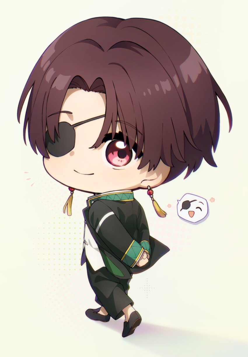 Safebooru - 1boy absurdres arms behind back black jacket brown hair ...
